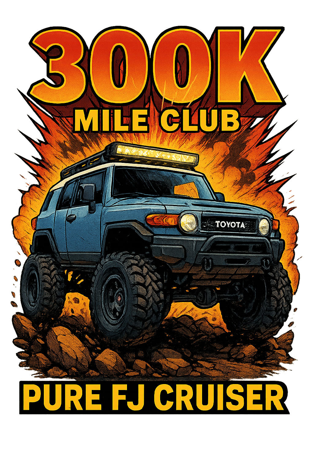 300K Mile Club T-Shirt - FJ Cruiser — Pure Auto Parts